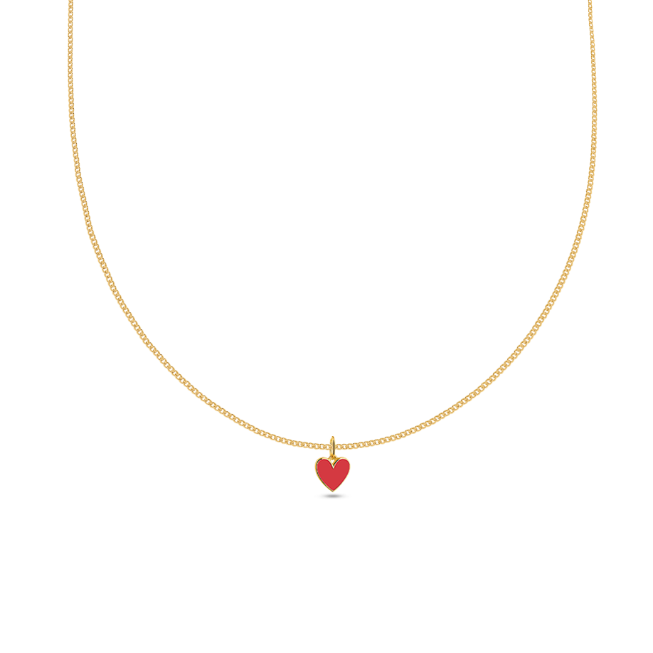 FIRE RED HEART CHAIN - BASIC - 55 – fafe collection