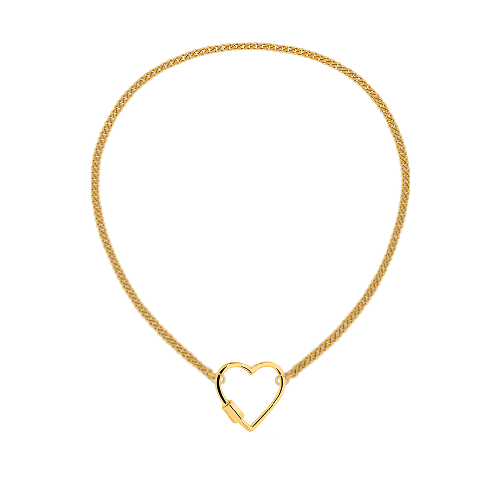 HEART LOCK CHAIN - CURB 40 – fafe collection